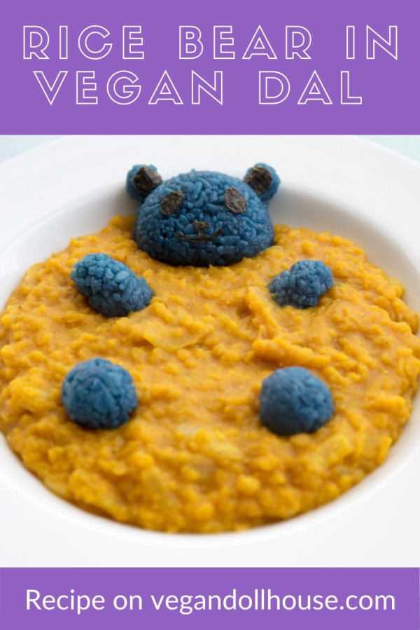 Vegan Dollhouse - Rice bear under a blanket of dal